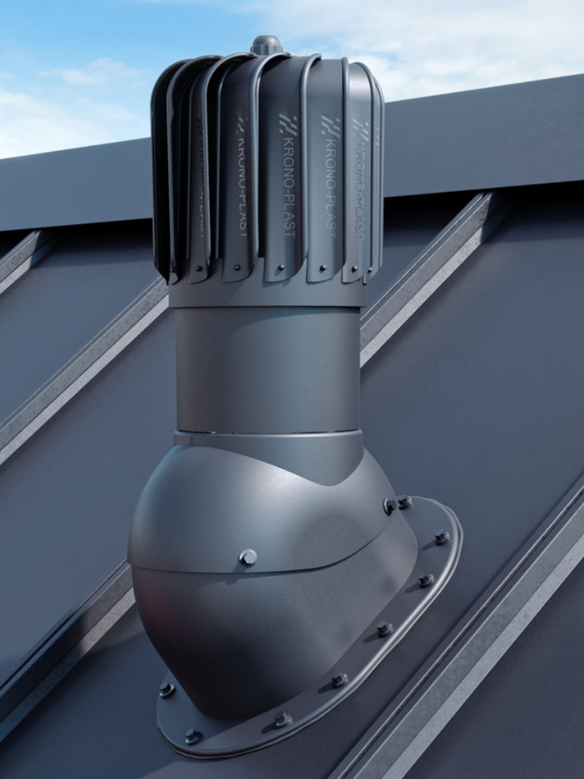 Active Kitchen and bathroom roof vent Ivent ROTO Oblong – Metal Instal ...