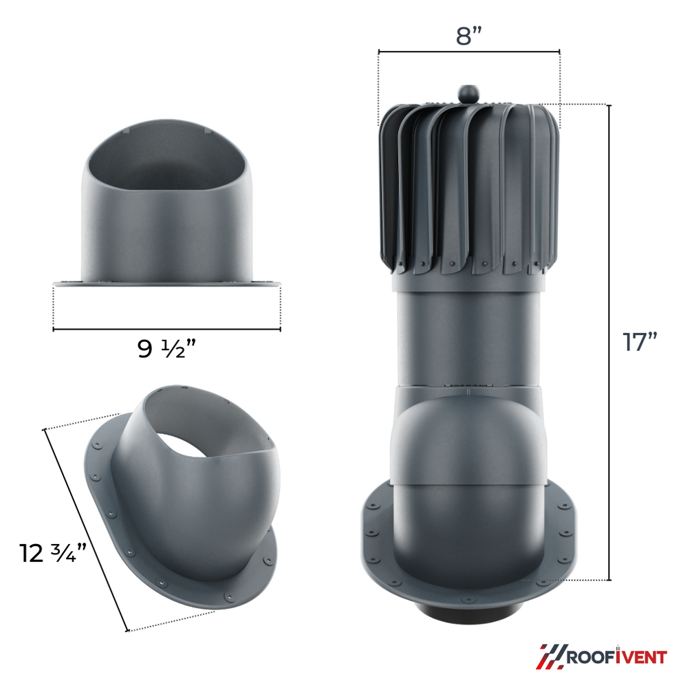 Roof turbine vent - active attic, kitchen and bathroom roof exhaust ...